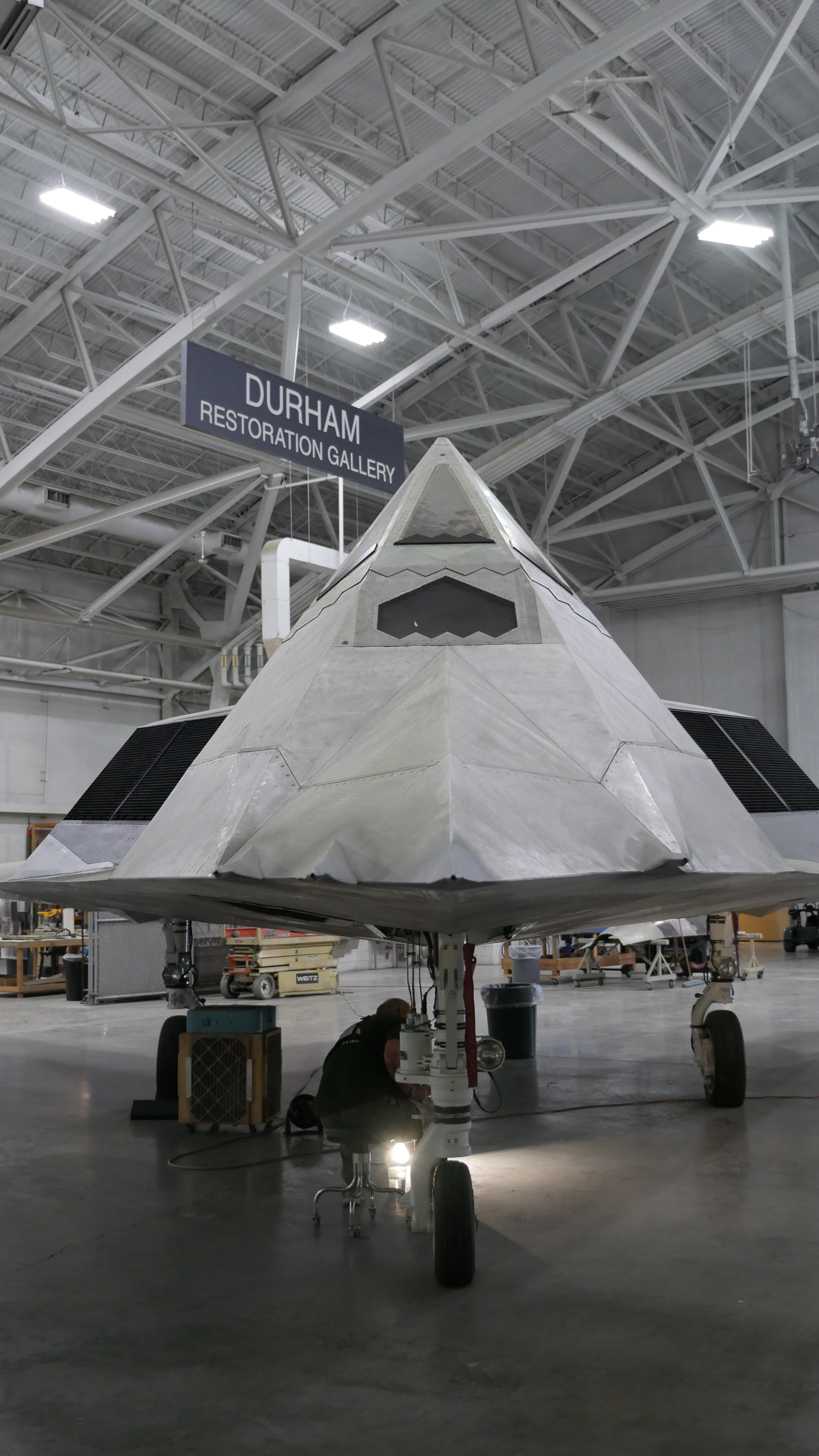 F-117 Nighthawk under restoration at SAC April 2024 – Kamicosmos